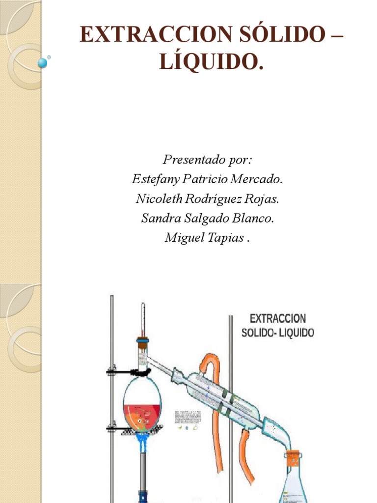 Extraccion Sólido - Líquido | PDF | Solubilidad | Solvente