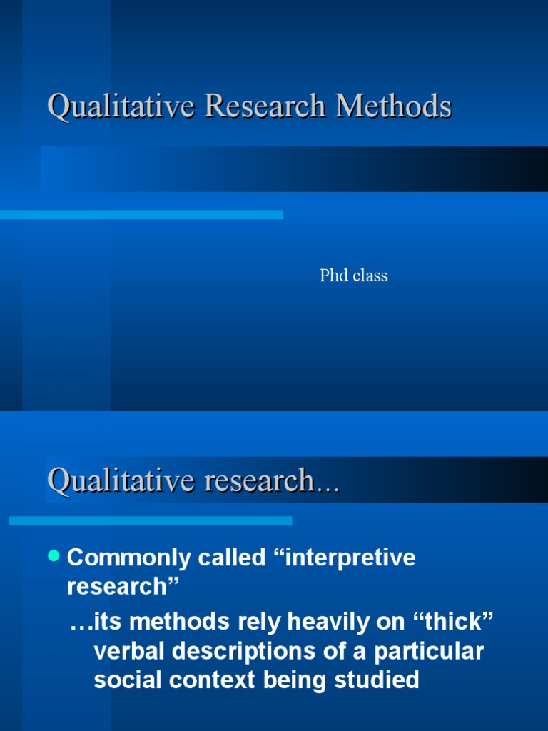 Qualitative Research Methods | PDF | Qualitative Research | Data