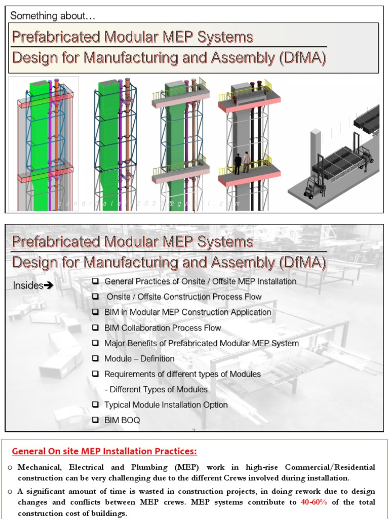 Prefabricated Modular MEP System 004 | Download Free PDF | Building ...