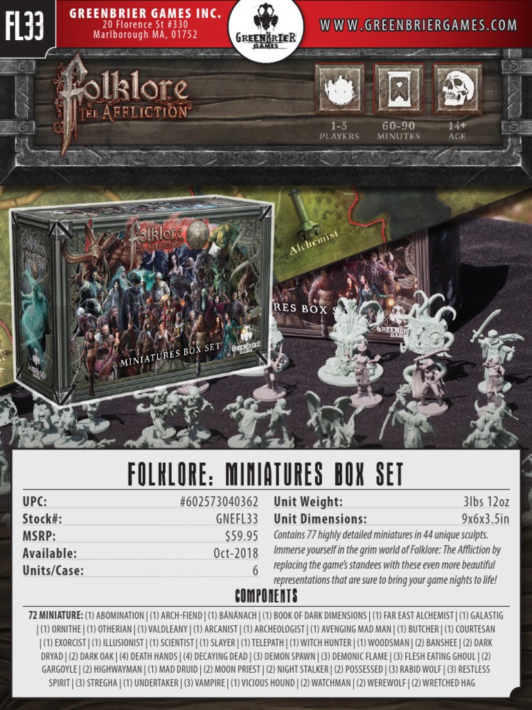 FL33 - Folklore-Miniatures Box Set - GBG-Sell-sheet (8.5x11in) | PDF