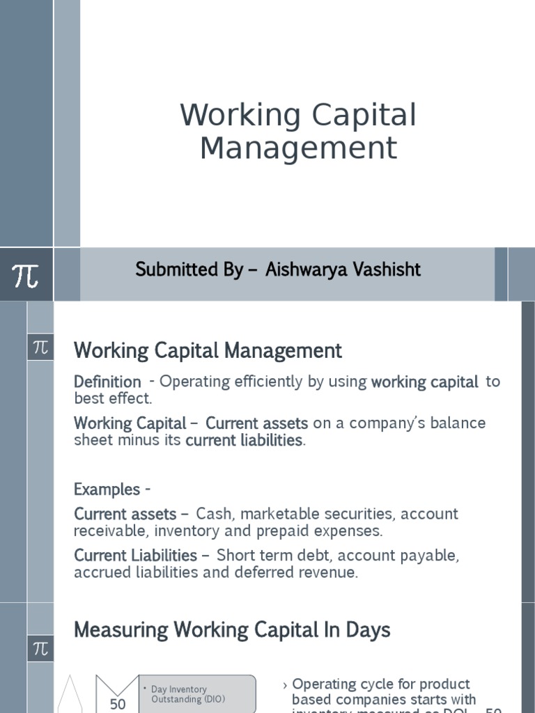 Working Capital Management (2020) | PDF | Working Capital | Inventory