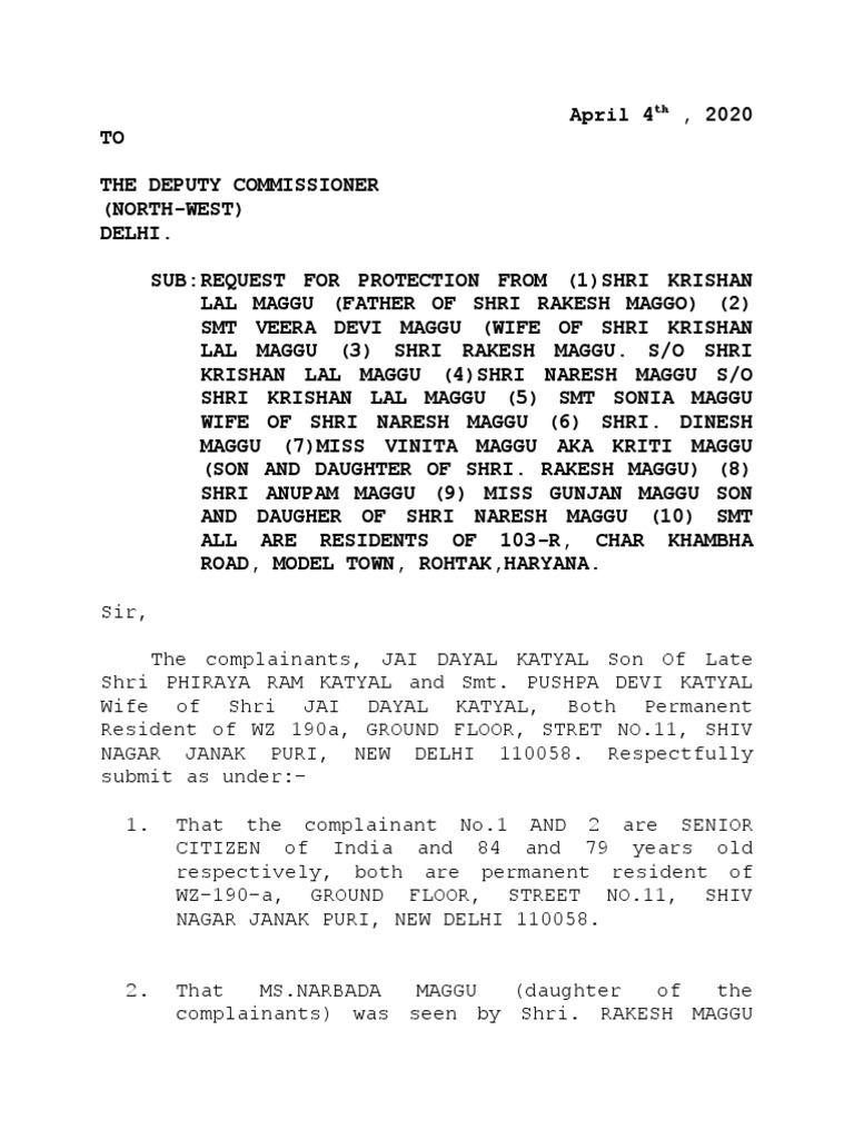 Senior Citizen Act Application Modified | PDF | Social Institutions ...