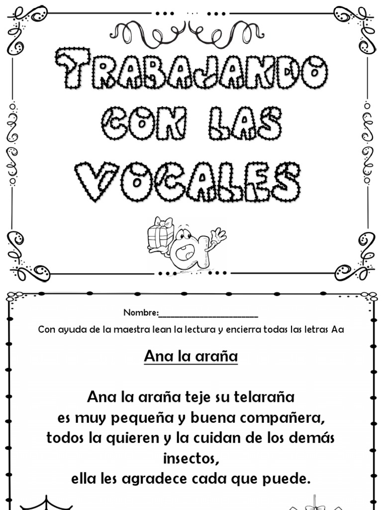 Trabajando Con Las Vocales PDF | PDF