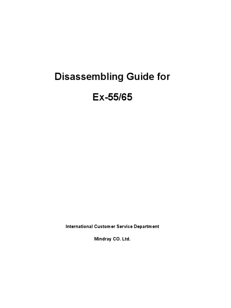 Disassembling Guide For EX-55&65 | PDF | Valve | Pipe (Fluid Conveyance)