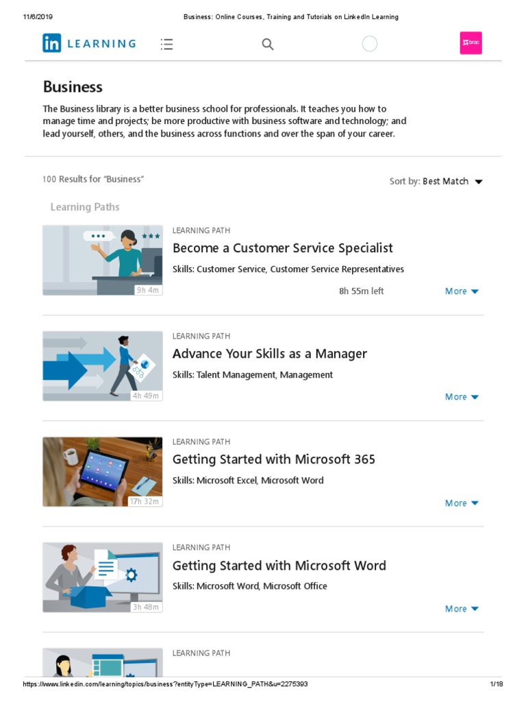 Business - Online Courses, Training and Tutorials On LinkedIn Learning ...