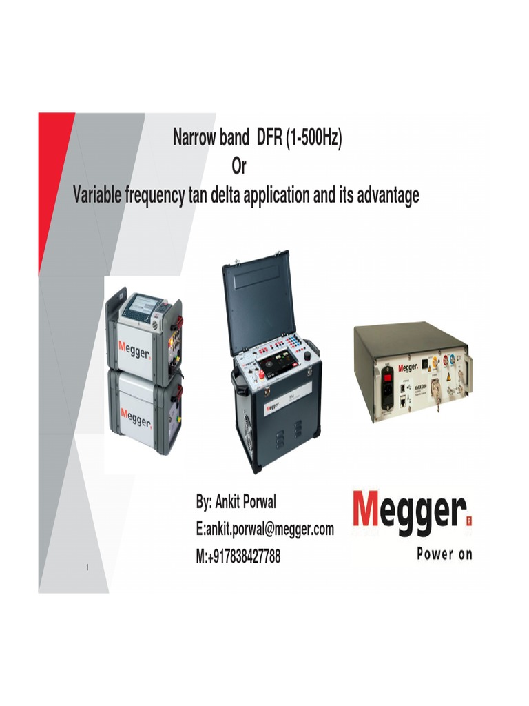 Narrow Band DFR - Presentation - Megger | PDF | Transformer | Capacitor