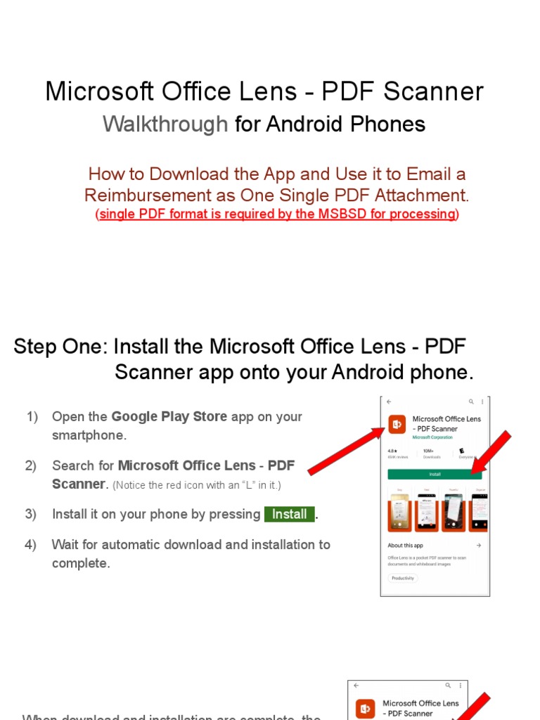 Microsoft Office Lens - PDF Scanner Walkthrough For Android Phones ...