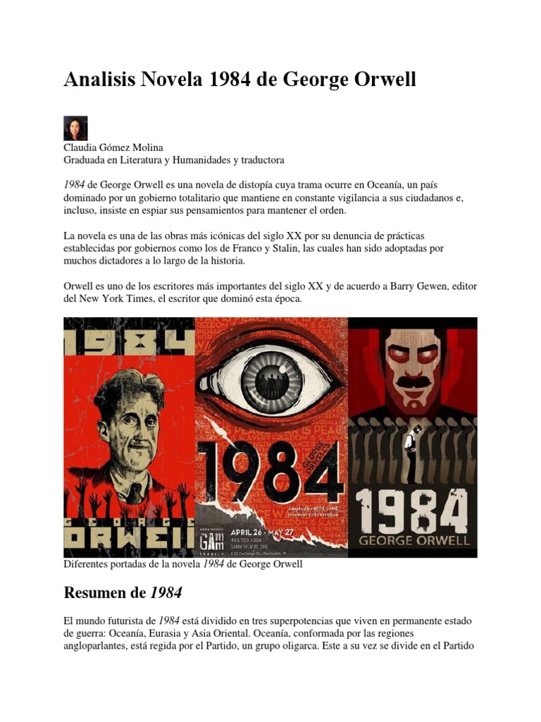 Analisis 1984 PDF | PDF | Dictadura | Totalitarismo