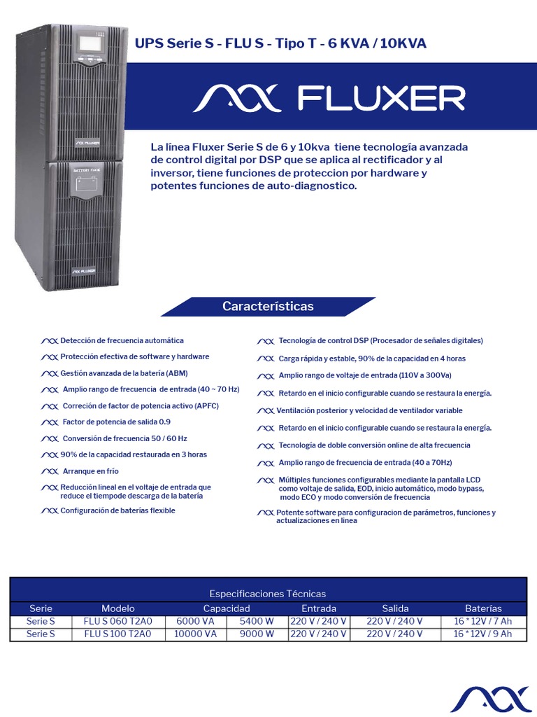 Fluxer Serie S 6 10kva Tower - Compressed | PDF | Frecuencia ...