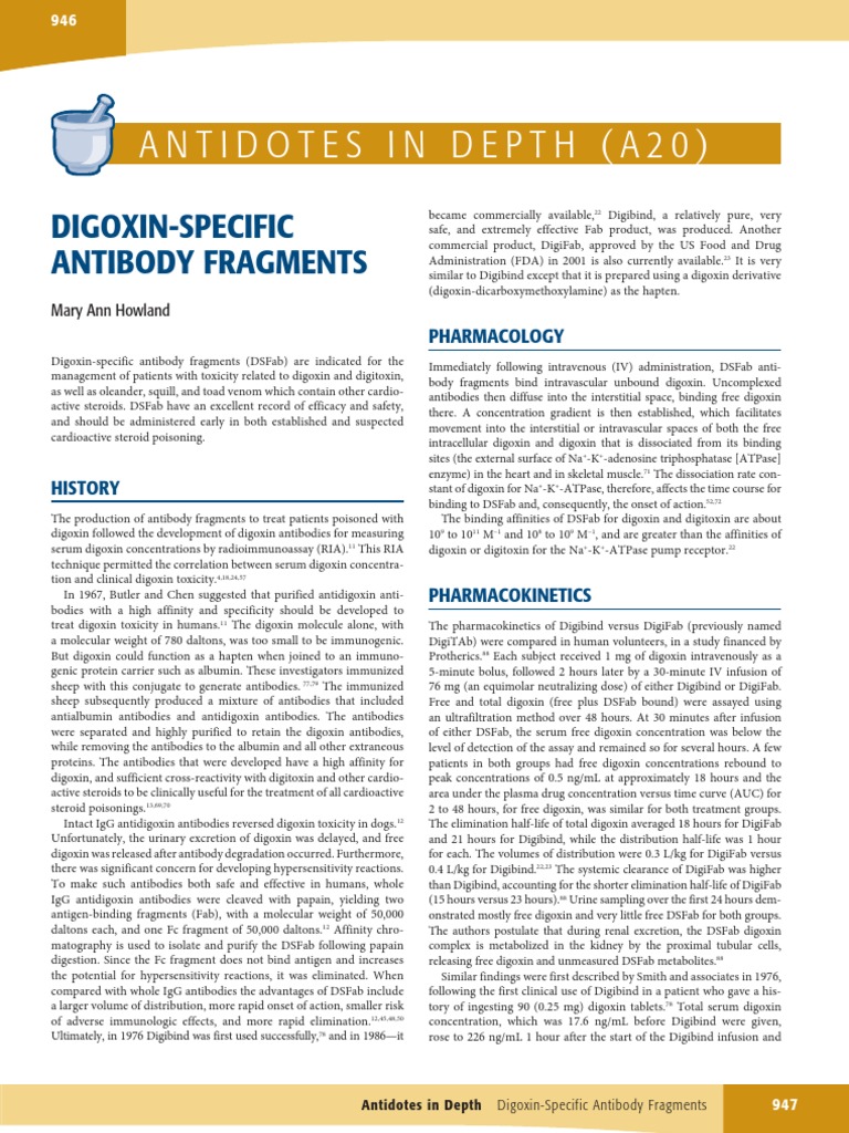 Digoxin FAB | PDF | Medical Specialties | Pharmacology