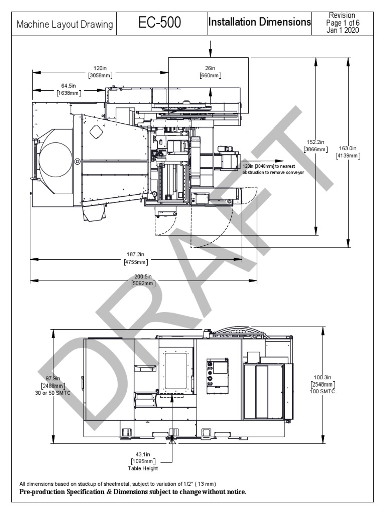 Draft: Machine Layout Drawing | PDF | Industrial Processes