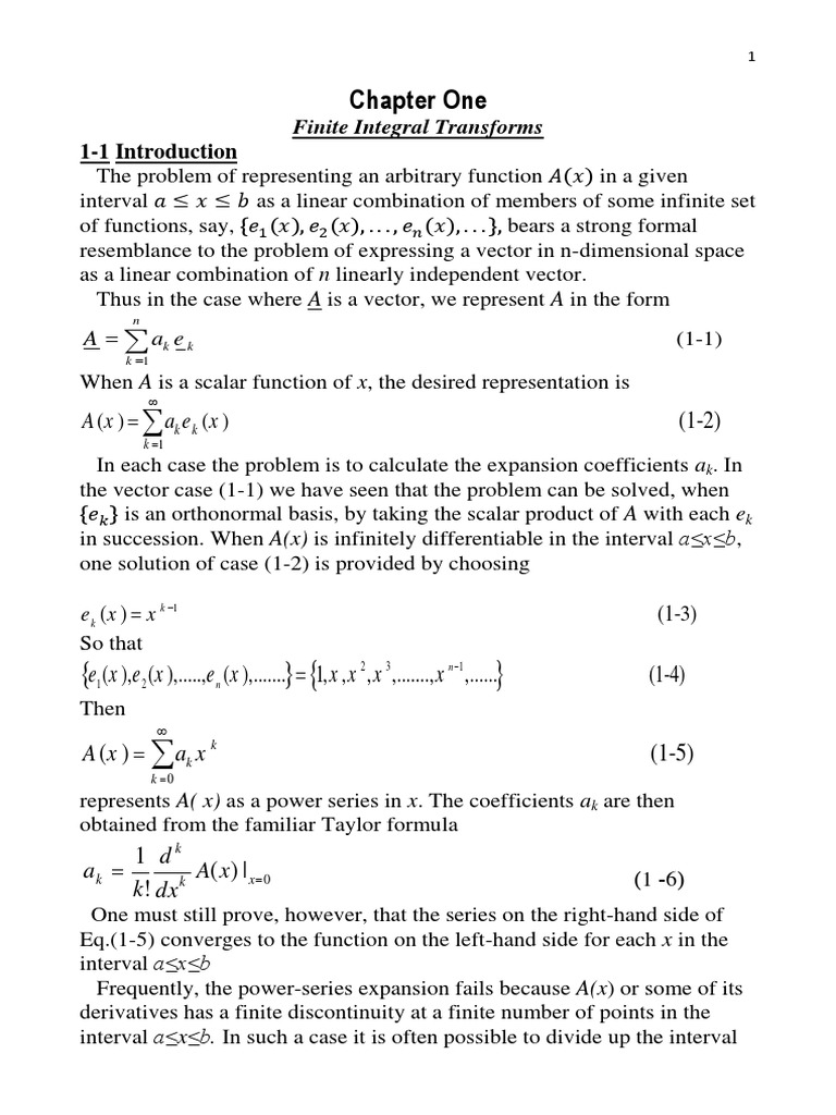 Finite Integral Transforms | PDF | Trigonometric Functions | Sine