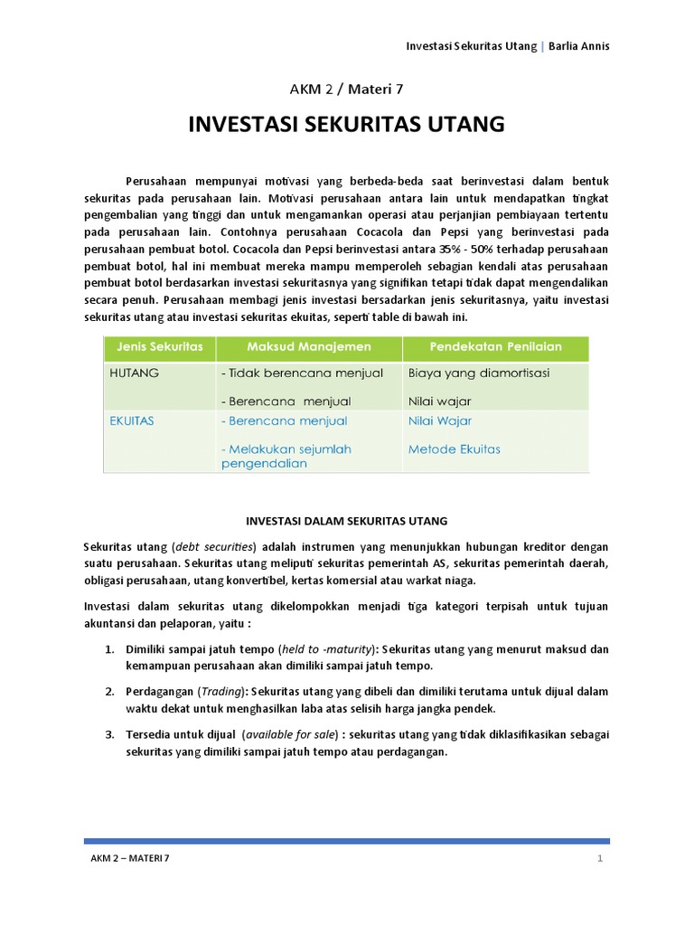 AKM 2 - Materi 7 - Modul | PDF | Bisnis