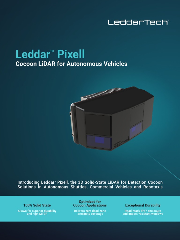 Leddar Pixell: Cocoon Lidar For Autonomous Vehicles | PDF | Lidar ...