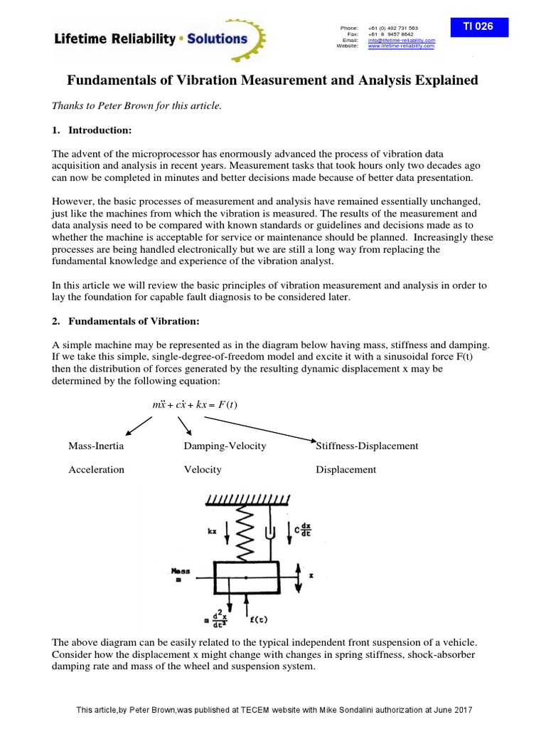Vibration Measurement Basics Guide | PDF | Resonance | Root Mean Square
