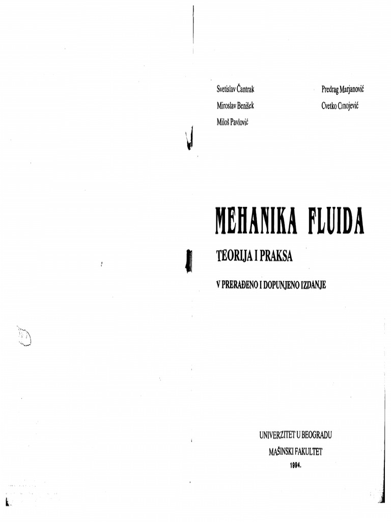 Mehanika Fluida Teorija I Praksa | PDF