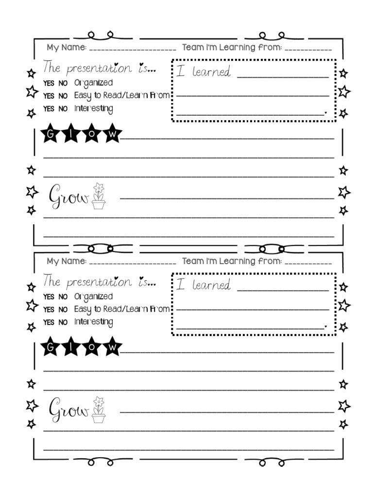 Presentation Feedback Form Template | PDF