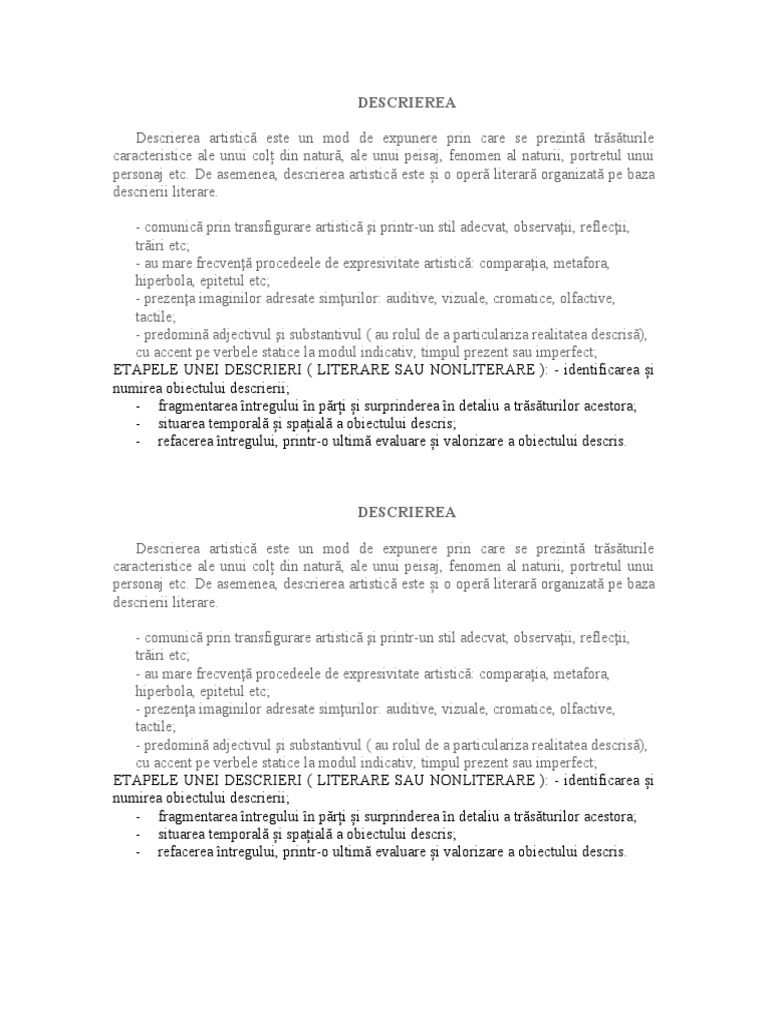 DESCRIEREA | PDF