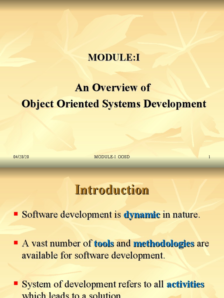 An Overview of Object Oriented Systems Development | PDF | Unified Modeling Language | Product ...