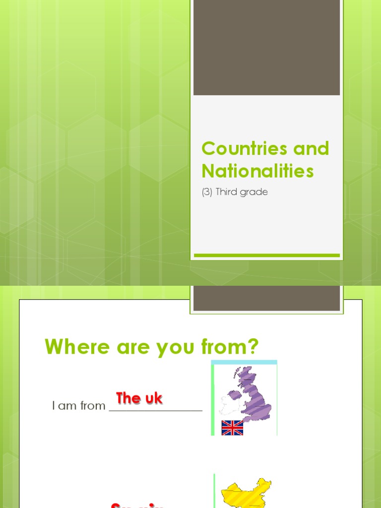 Countries and Nationalities: (3) Third Grade | PDF | Wellness