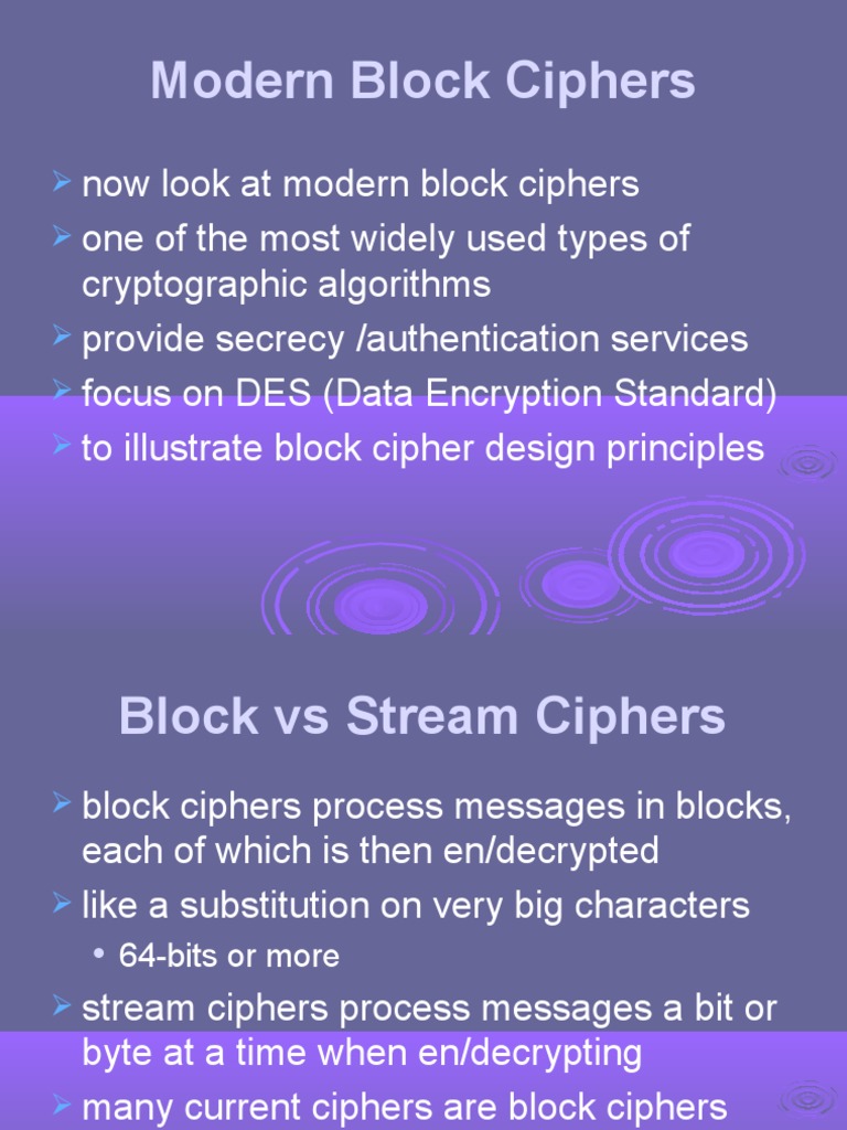 Modern Block Ciphers | PDF | Cipher | Cryptography