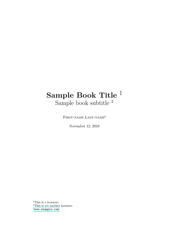 Basic Book Template by Amber Jain | PDF | Te X | Text