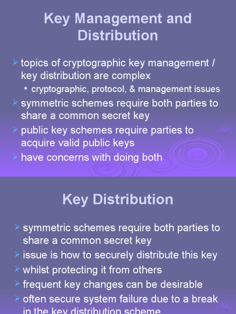 Key Management and Distribution: Cryptographic, Protocol, & Management ...