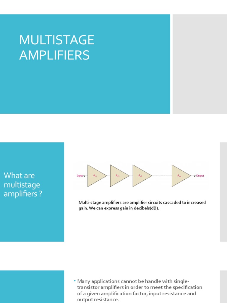 Multistage Amplifierrs | PDF | Amplifier | Analog Circuits