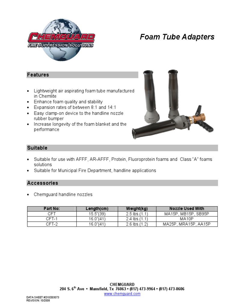 04 Handline Nozzles - Air Aspirating Foam Tubes - CFT | PDF