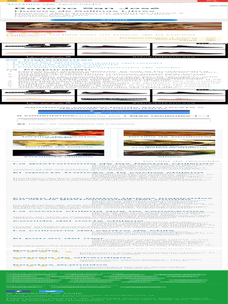 Tortilla de Rescoldo Recetas de Chile PDF | PDF | Cocina ...