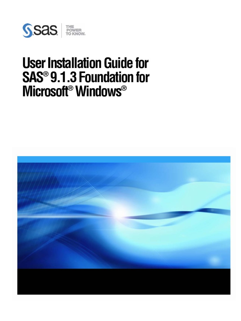 Sas Installation Guide Pdf Installation Computer Programs Sas