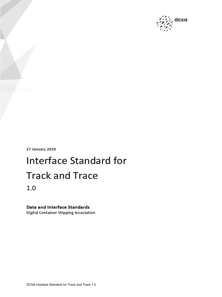 DCSA Track and Trace Interface Standard | PDF | Cargo | Application ...