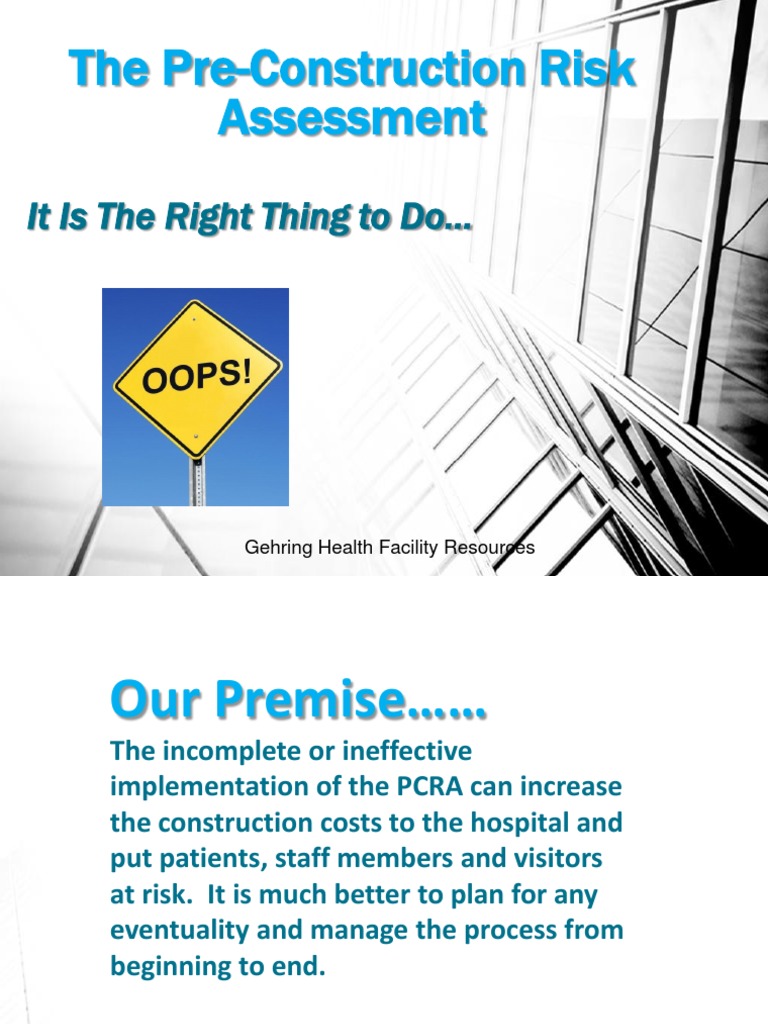 Pre-Construction Risk Assessment Guide | PDF | Ventilation ...