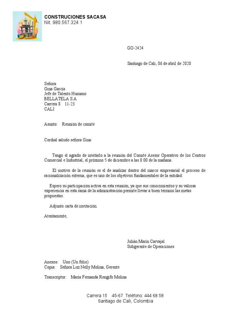 Carta Estilo Semibloque Con Sangria | PDF | Negocios