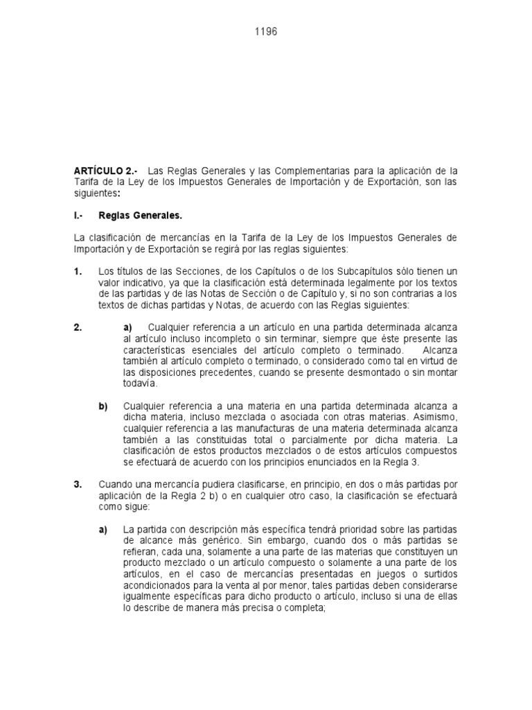 TIGIE Articulo 2 | PDF | aduana | Arancel
