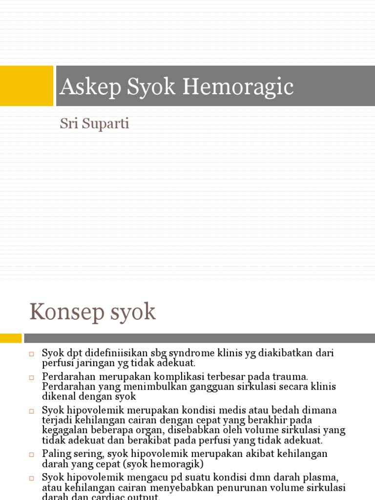 Materi - Askep Syok Hemoragik - SS1 | PDF