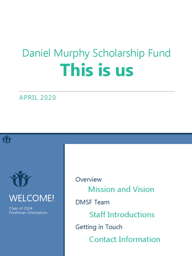 DMSF Class of 2024 Freshman Orientation Welcome | PDF | Schools ...