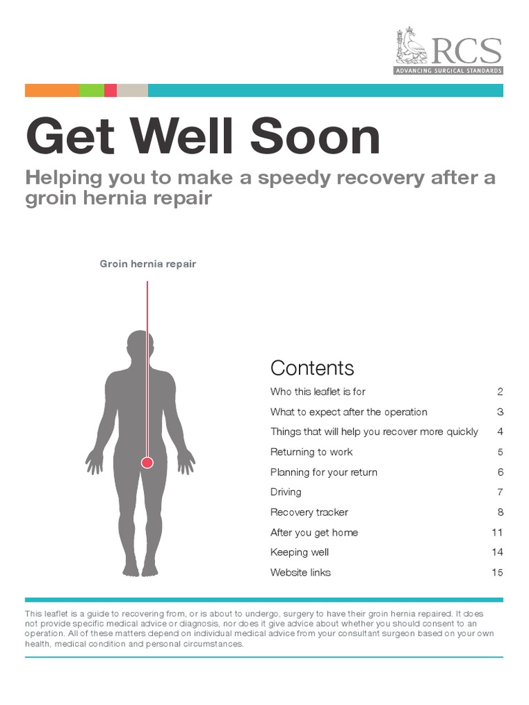 Groin Hernia Surgery Recovery Guide | PDF | Wound | Driving