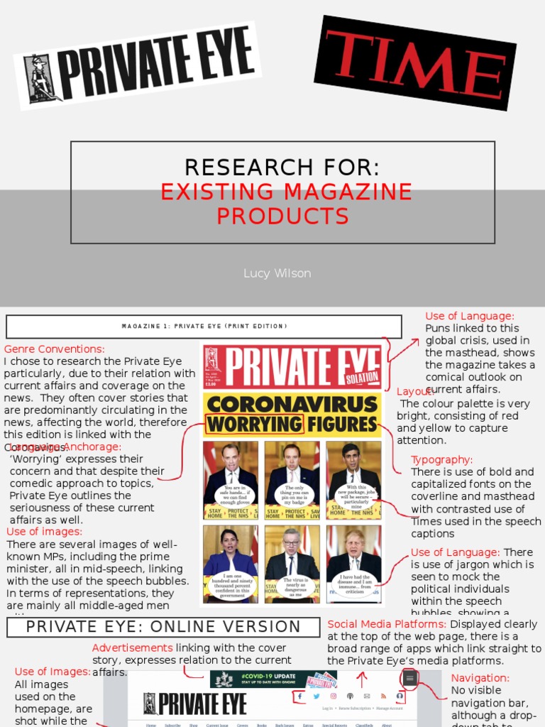 Magazine Research-Media Coursework | PDF | Page Layout | News