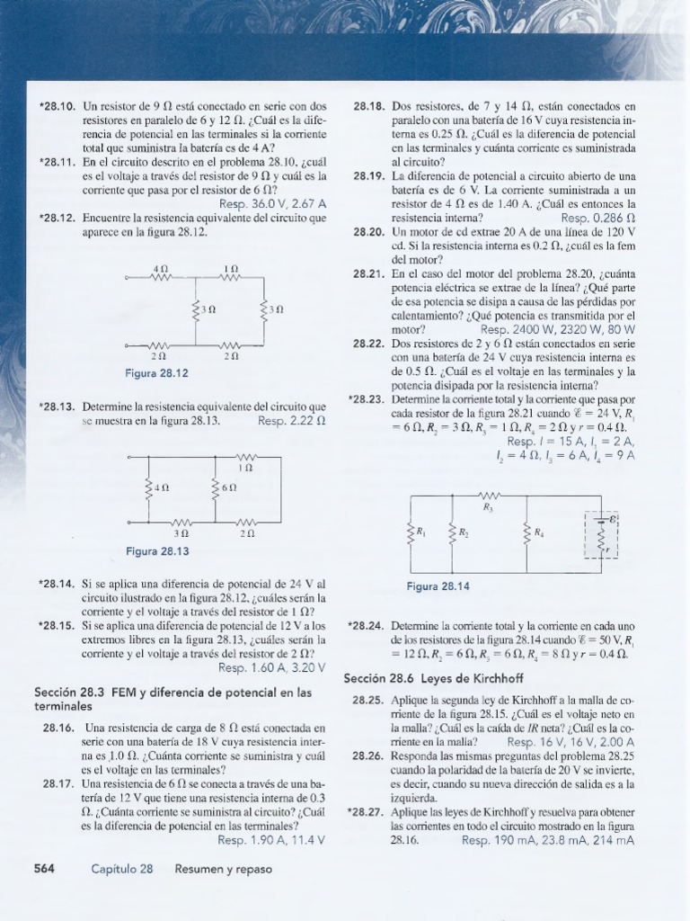 Ejercicios Circuitos Mixtos PDF | PDF | Resistencia Eléctrica y Conductancia | Resistor