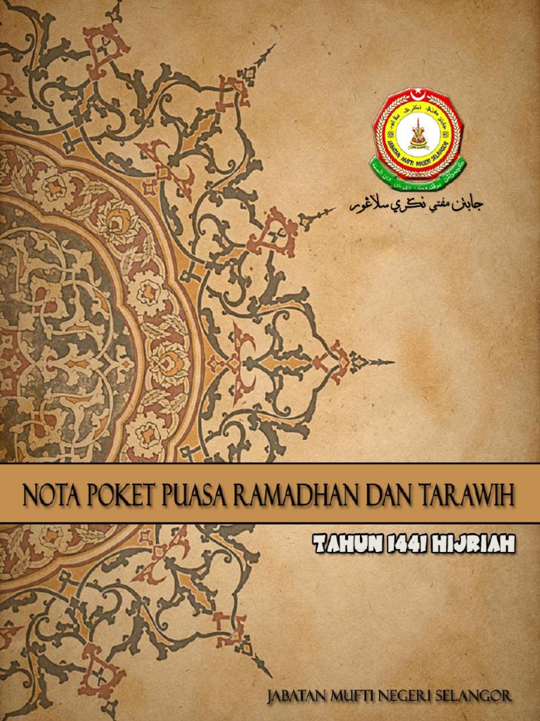 Nota Poket Puasa Ramadhan Dan Tarawih Tahun 1441 H | PDF
