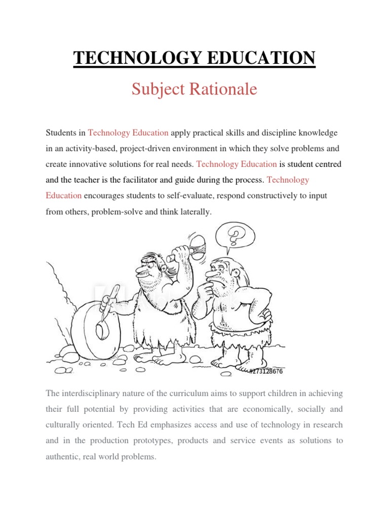 Technology Education Rationale | PDF