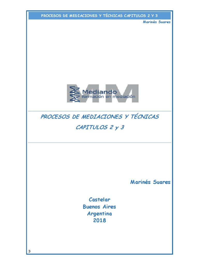 Marines Suarez Tecnicas | PDF | Mediación | Conflicto (proceso)