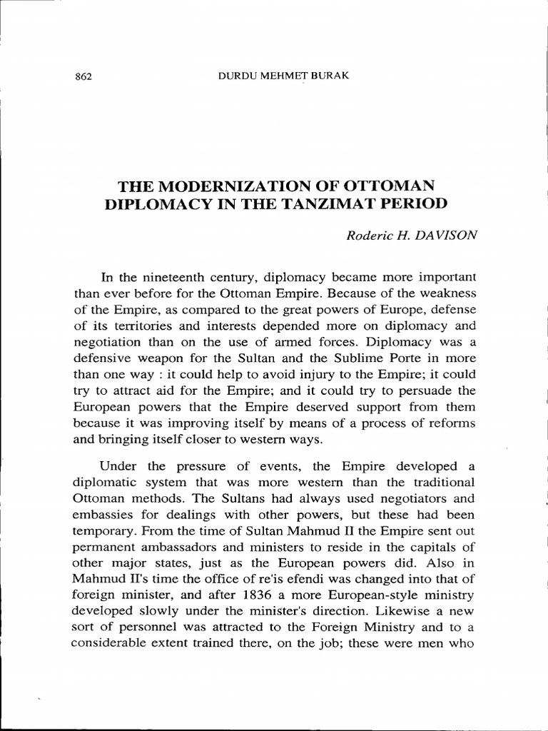 The Modernization of Ottoman Diplomacy | PDF | Ottoman Empire | Diplomacy