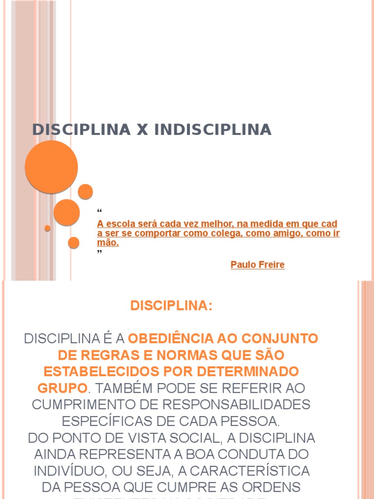 Disciplina X Indisciplina | PDF