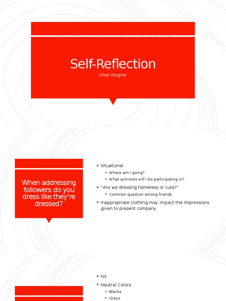Self-Reflection Presentation Insights | PDF | Nonverbal Communication ...