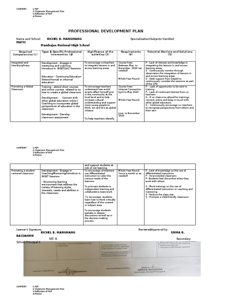 Assignment No. 2 - Professional Development Plans - Template - Module 2 ...