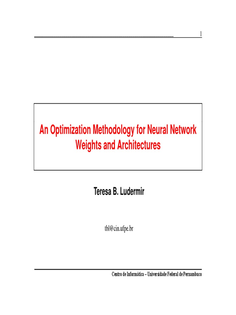 Slides - Motivacao | PDF | Mathematical Optimization | Artificial Neural Network