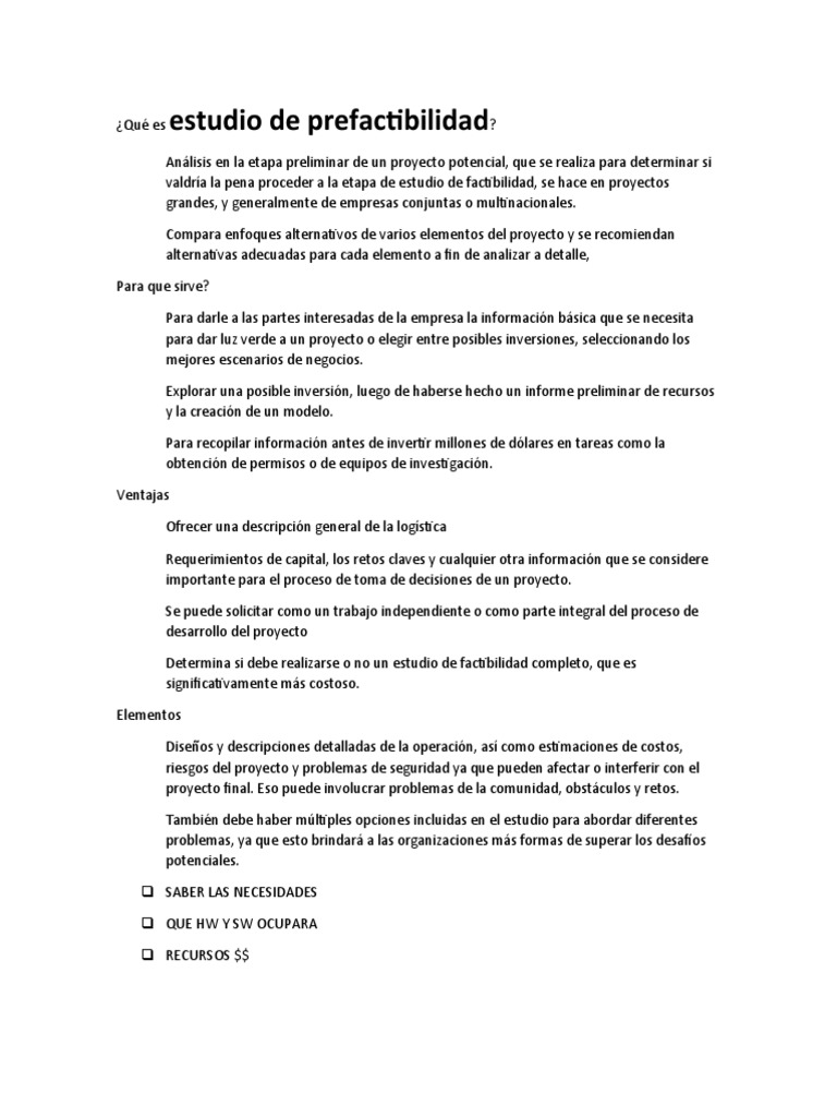 Qué Es Estudio de Prefactibilidad | PDF | Mi sql | Servidor HTTP Apache