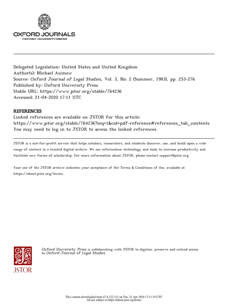 Oxford University Press Oxford Journal of Legal Studies | PDF ...